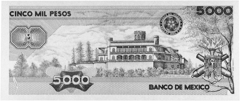 1985-1989 Mexico 5000 Pesos values and price guide