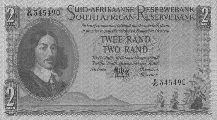 1961 South Africa 2 Rand values and price guide