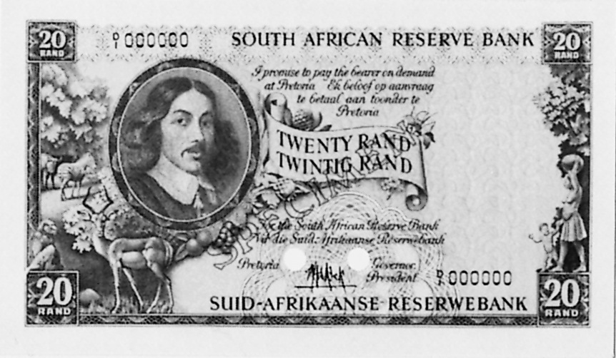 1961-1962 South Africa 20 Rand values and price guide
