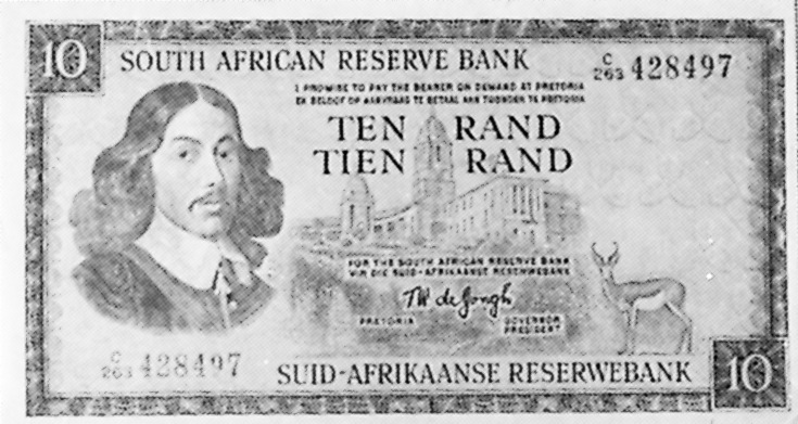1966-1976 South Africa 10 Rand values and price guide