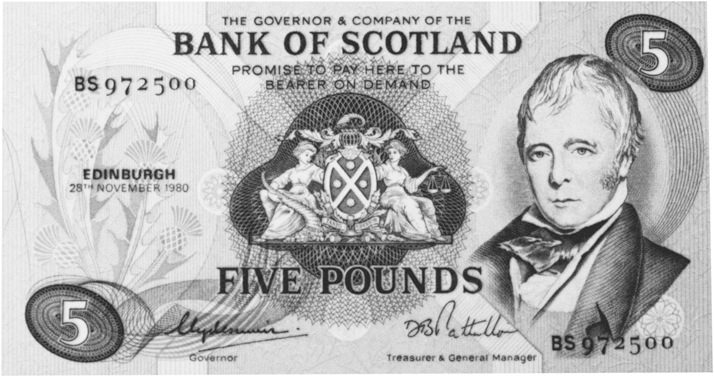 1970-1988 Scotland 5 Pounds values and price guide