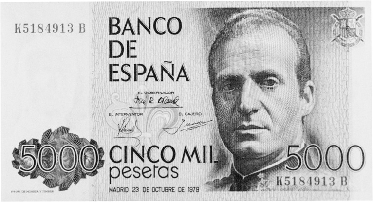 1982 Spain 5000 Pesetas values and price guide