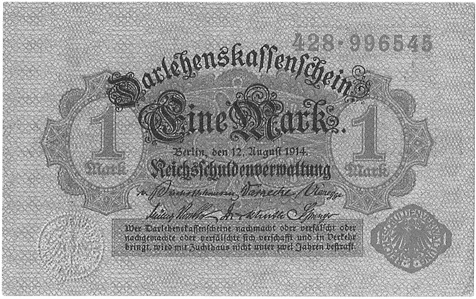 1914 Germany 1 Mark values and price guide