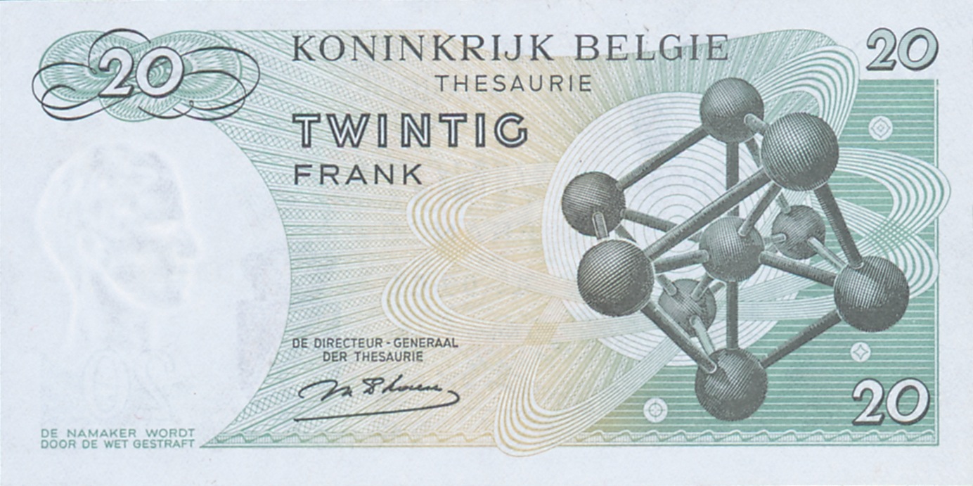 1964 Belgium 20 Francs values and price guide