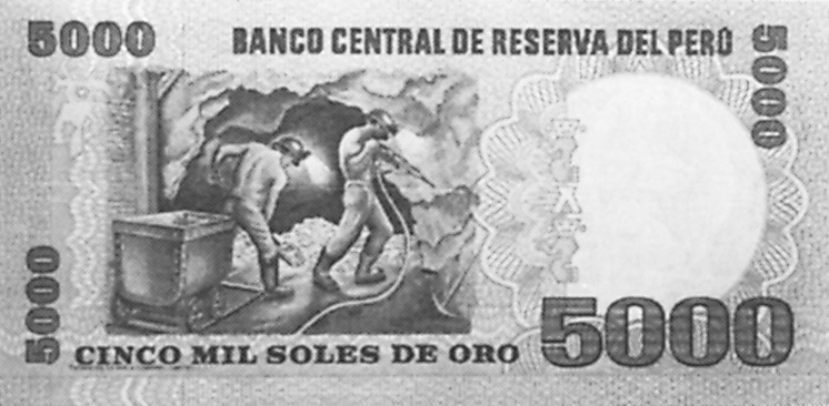 1979 Peru 5000 Soles de Oro values and price guide