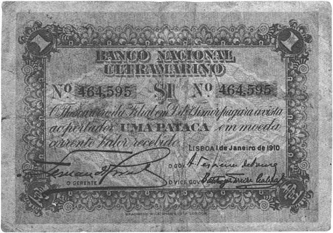 1910 Timor 1 Pataca values and price guide