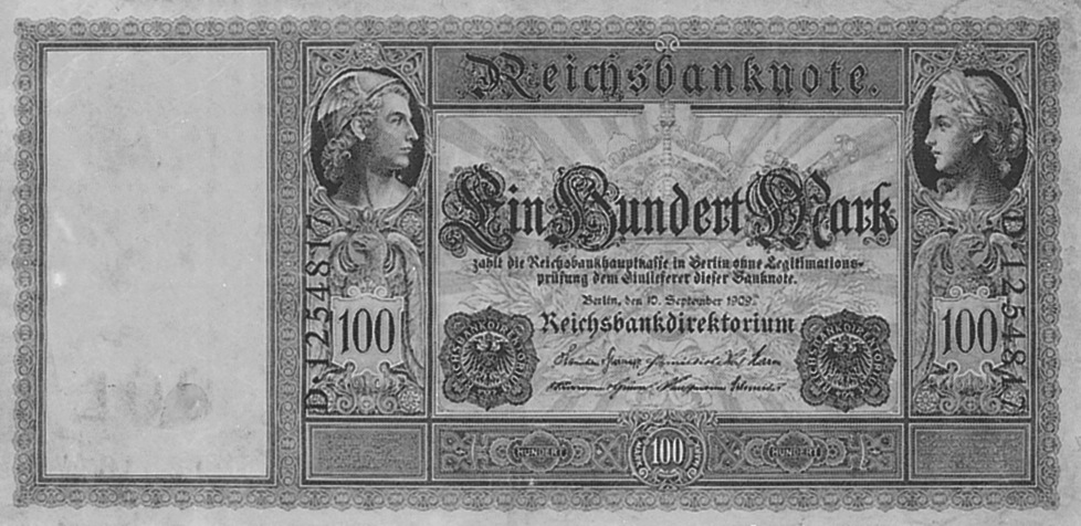 1909 Germany 100 Mark values and price guide
