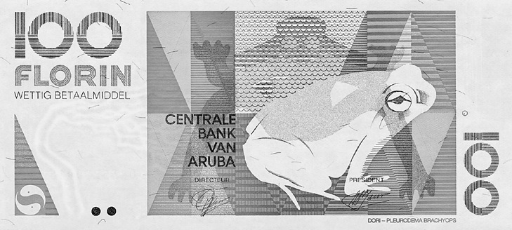 1996 Aruba 100 Florin values and price guide