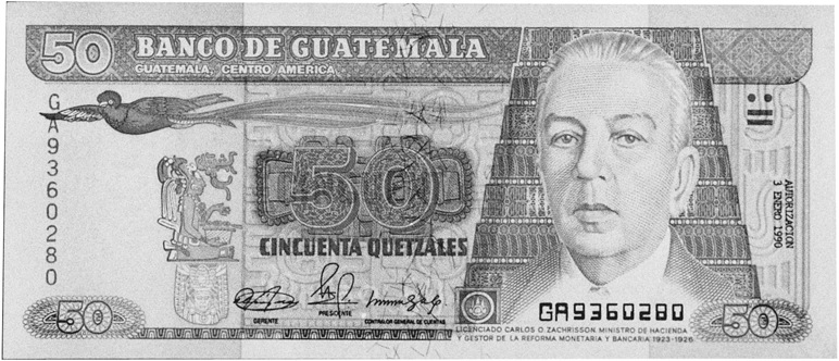 1989-1994 Guatemala 50 Quetzales values and price guide
