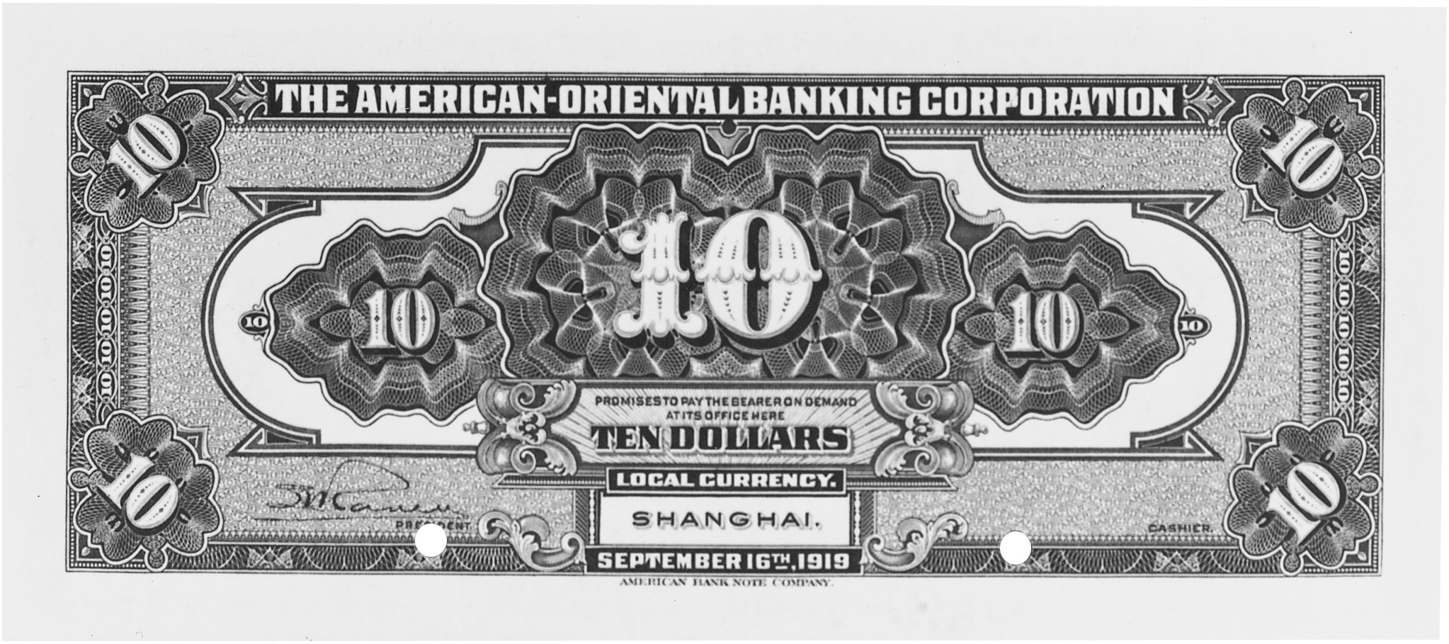 China 10 Dollars values and price guide