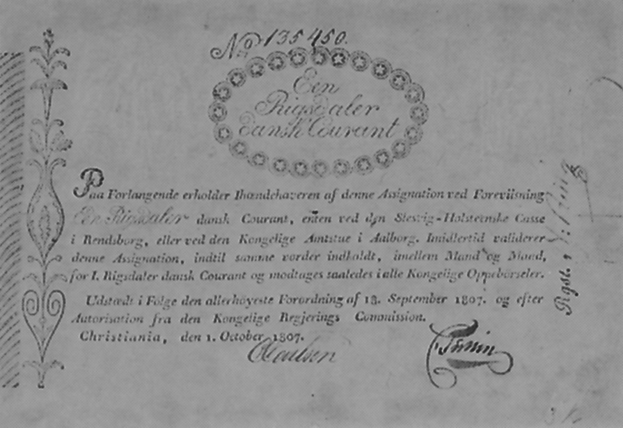 1807 Norway 1 Rigsdaler values and price guide