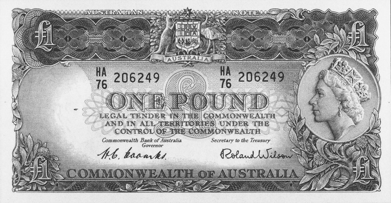 1953-0 Australia 1 Pound values and price guide