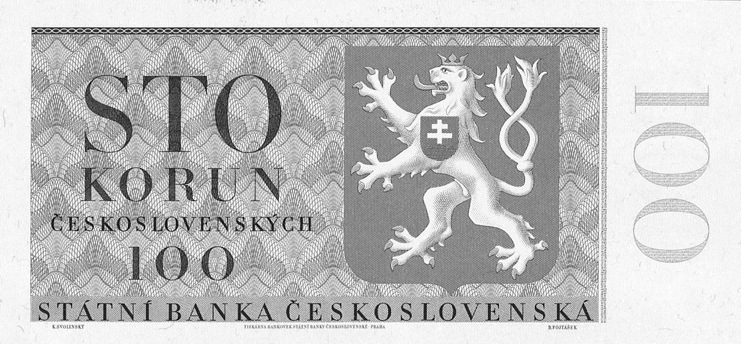 1951 Czechoslovakia 100 Korun values and price guide