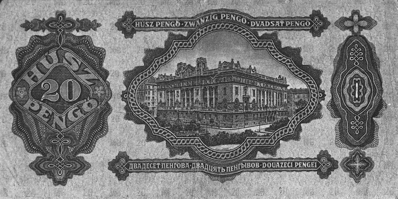 1930 Hungary 20 Pengö values and price guide