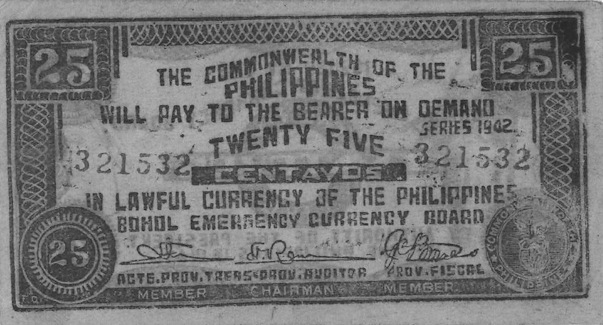 Philippines 25 Centavos values and price guide