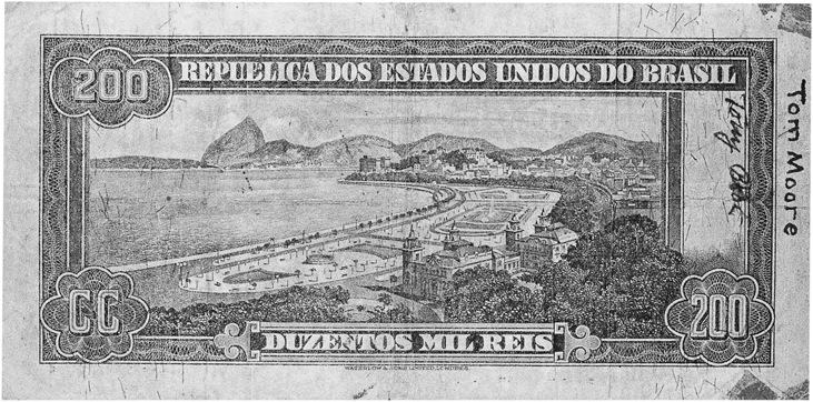 1936 Brazil 200 Mil Reis values and price guide