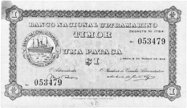 1945 Timor 1 Pataca values and price guide