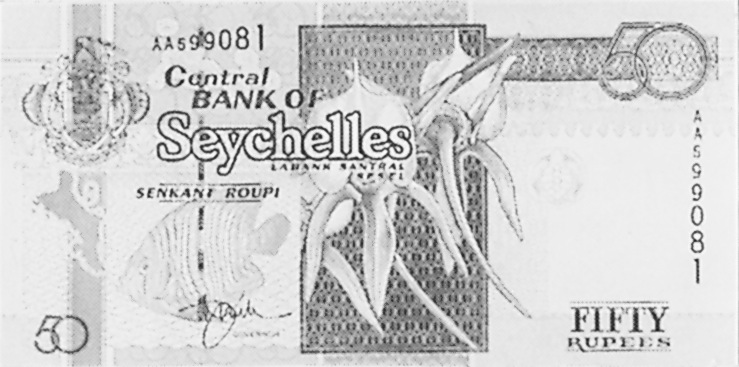 1998 Seychelles 50 Rupees values and price guide