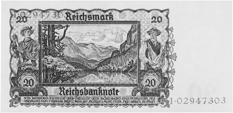 1939 Germany 20 Reichsmark values and price guide