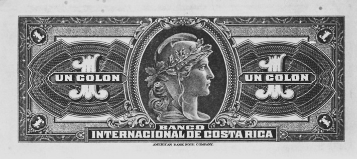 1943 Costa Rica 1 Colón values and price guide