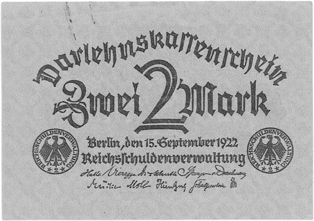 1922 Germany 2 Mark values and price guide