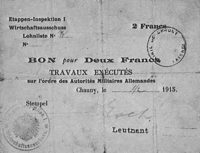 1915 Germany 2 Francs values and price guide