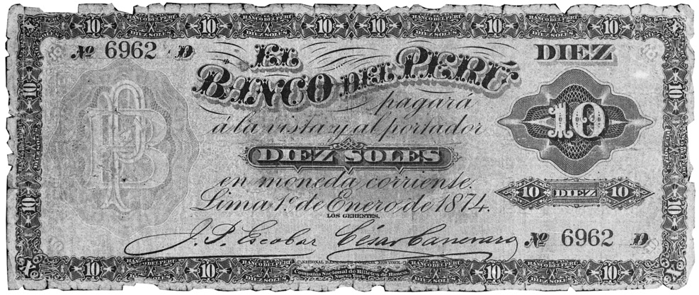 Peru 10 Soles values and price guide