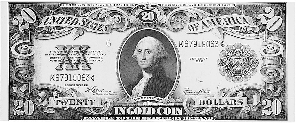 1922 United States 20 Dollars values and price guide
