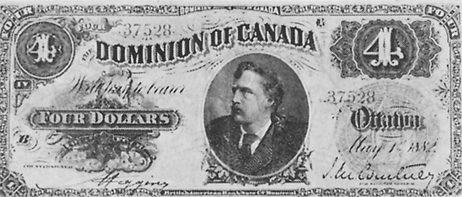 1882 Canada 4 Dollars values and price guide