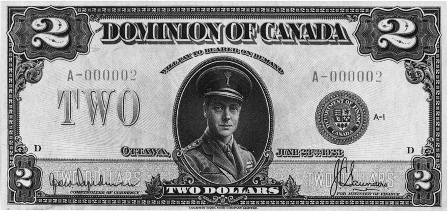 1923 Canada 2 Dollars values and price guide