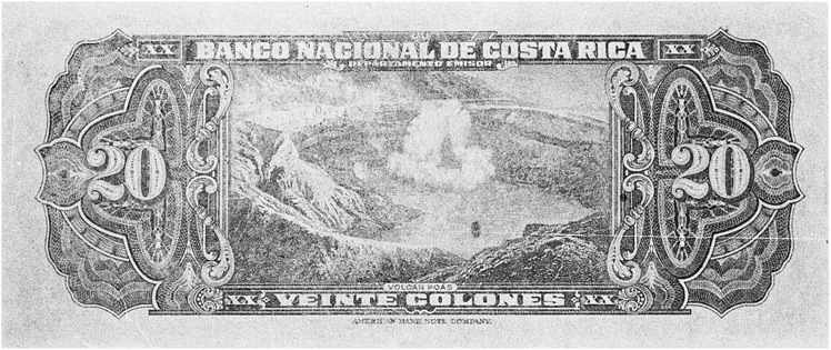 1945-1948 Costa Rica 20 Colones values and price guide