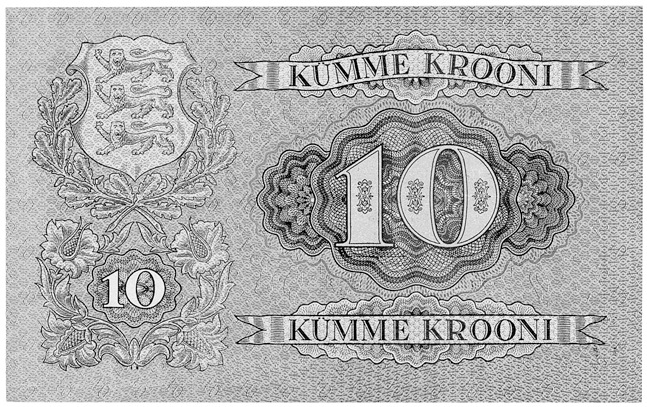 1937 Estonia 10 Krooni values and price guide