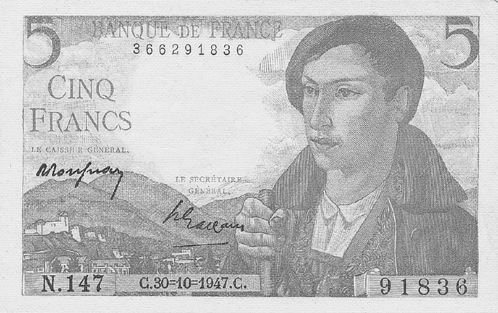 1943-1947 France 5 Francs values and price guide