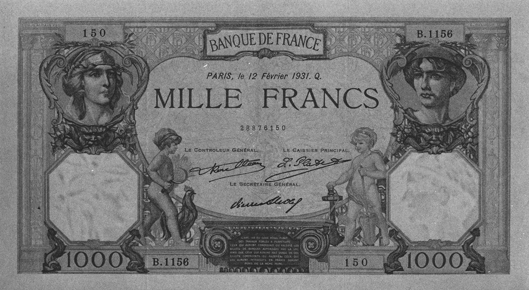 1927-1937 France 1000 Francs values and price guide