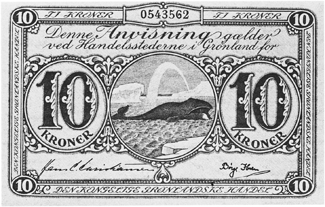 1953-1967 Greenland 10 Kroner values and price guide