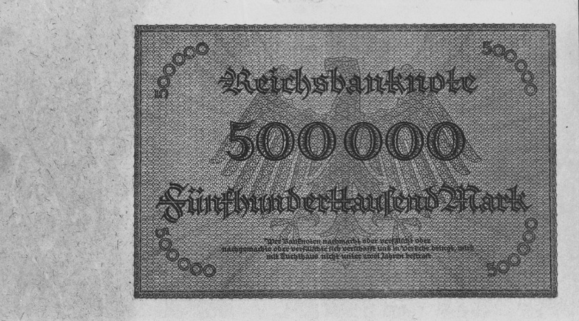 1923 Germany 500,000 Mark values and price guide