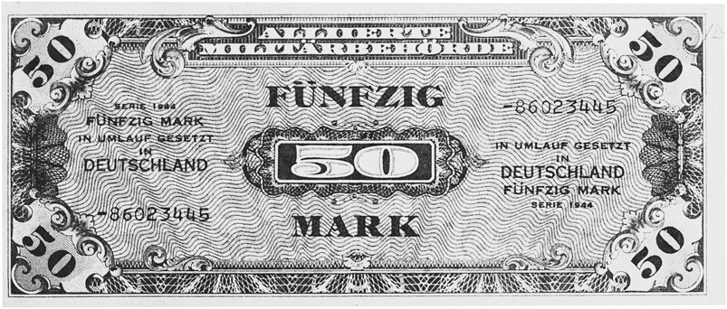 1944 Germany 50 Mark values and price guide