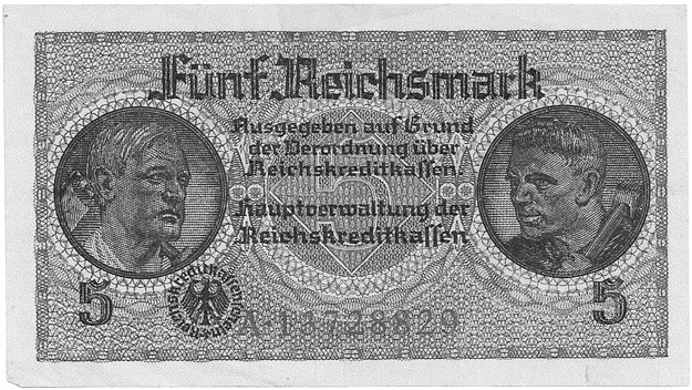1939-1945 Germany 5 Reichsmark values and price guide