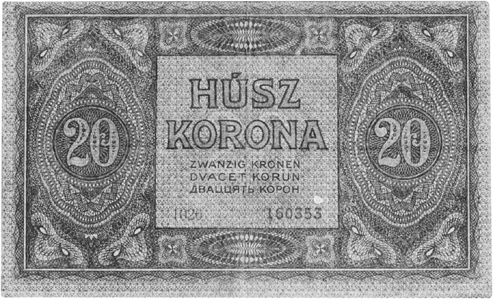 1919 Hungary 20 Korona values and price guide