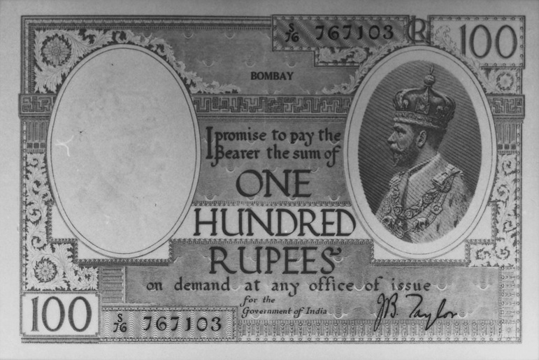 1917-1930 India 100 Rupees values and price guide
