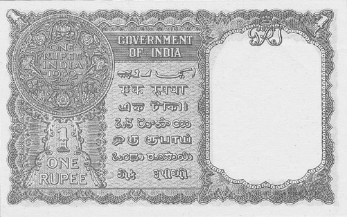 1940 India 1 Rupee values and price guide
