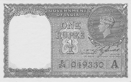1940 India 1 Rupee values and price guide