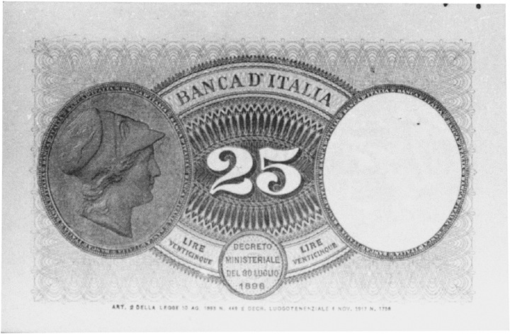 1918-1919 Italy 25 Lire values and price guide