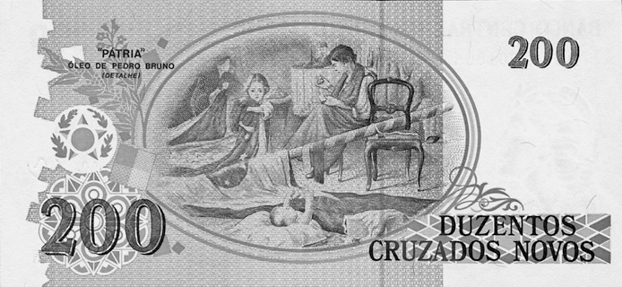 1989 Brazil 200 Cruzados Novos values and price guide