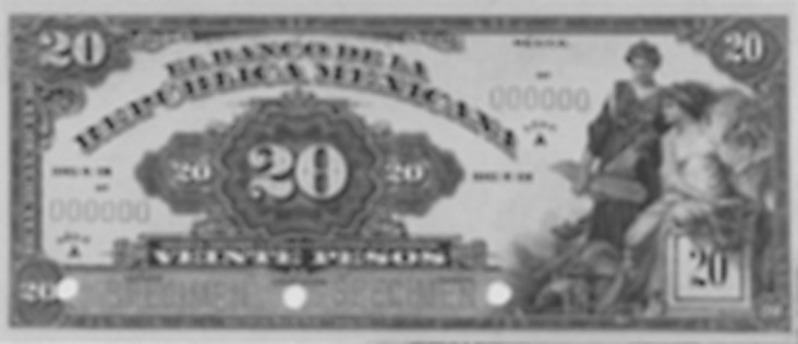 1918 Mexico 20 Pesos values and price guide