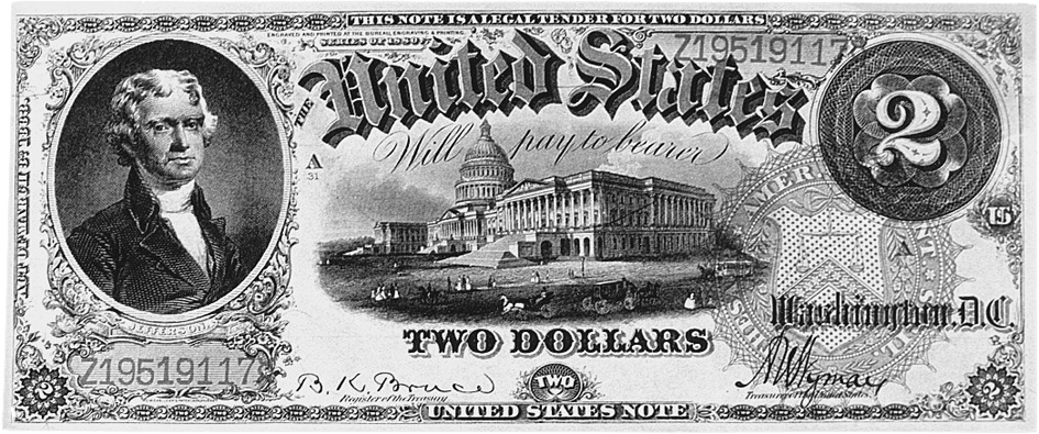 1880 United States 2 Dollars values and price guide