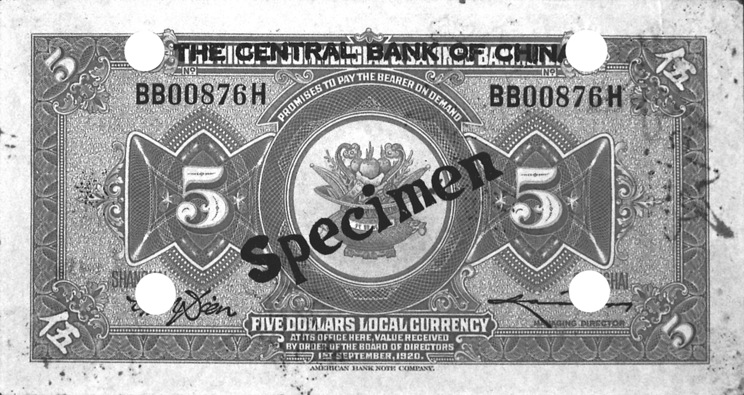1928 China 5 Dollars values and price guide