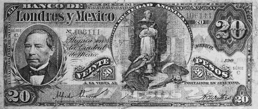 Mexico 20 Pesos values and price guide