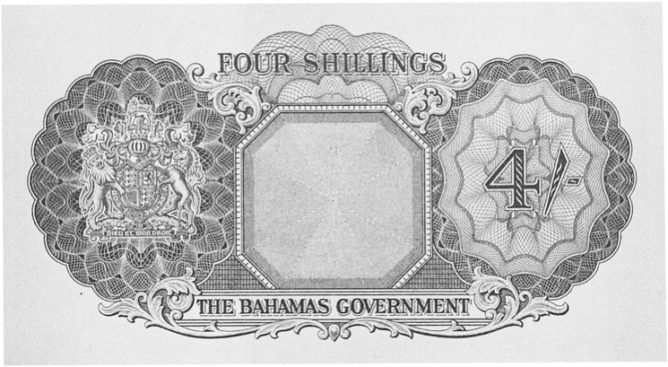 1953 Bahamas 4 Shillings values and price guide