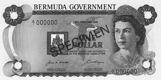 1975-1988 Bermuda 1 Dollar values and price guide